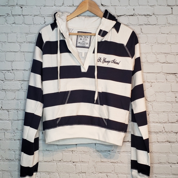 pacific & Co | Tops | Pacific Co Striped Hoodie S | Poshmark
